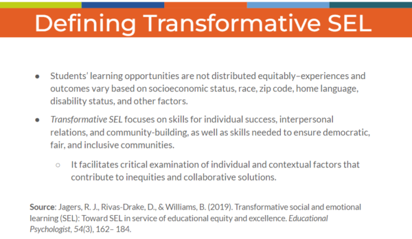 Transformative Social-Emotional Learning in Out-of-School Time: An ...