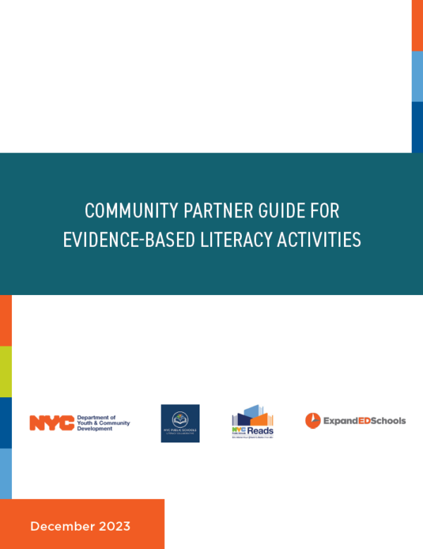 Principles, Guidance, and Literacy Activities for School-Based Community Partners in Support of ...