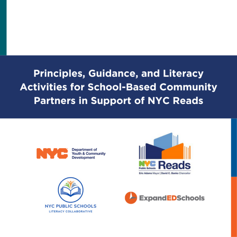 ExpandED Schools - Supporting Afterschool & NYC School-Community Partnerships