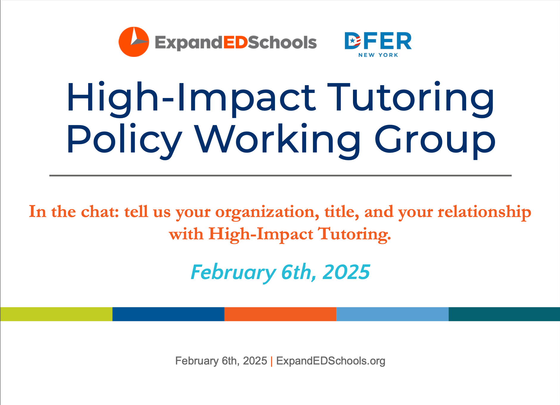 February 2025 Policy Working Group PowerPoint - ExpandED Schools